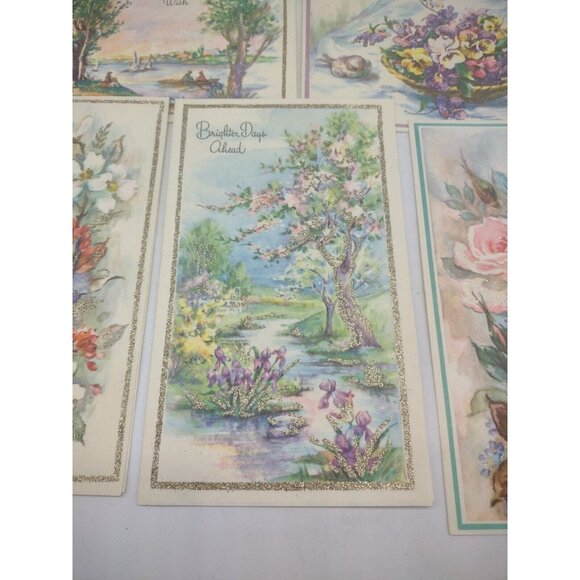 Office | 12 Vtg 196s Coronation Box Greeting Card Parchment Glitter Usa ...